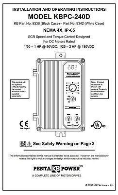 KB Electronics KBPC-240D DC Motor Control 9338