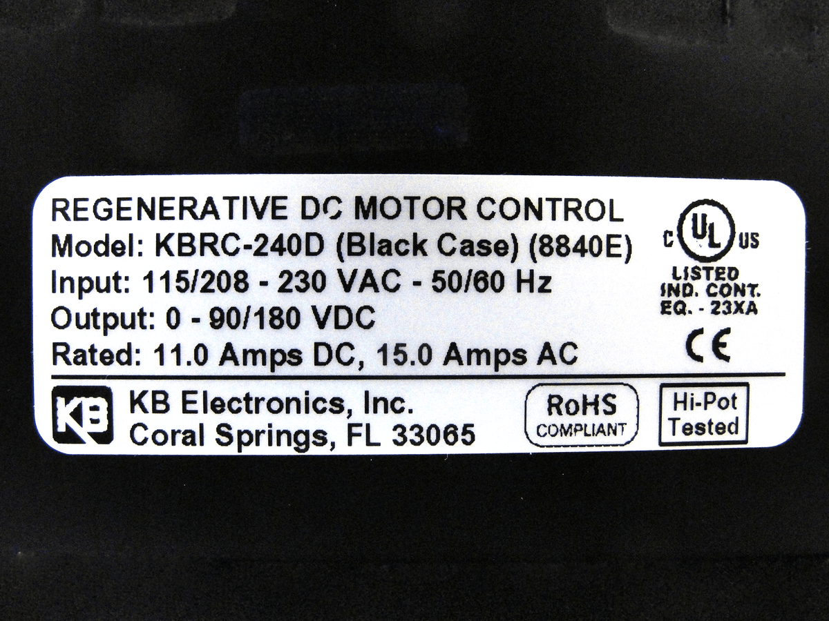 KB Electronics KBRC-240D DC Motor Control 8840